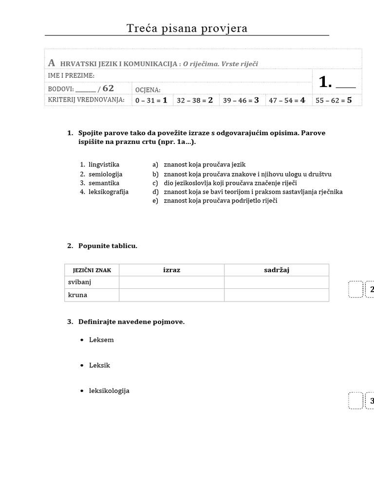 Pisana Provjera Hrvatski | PDF