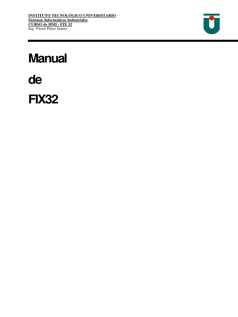Manual de FIX32-ITU | PDF | Scada | Lenguaje de escritura