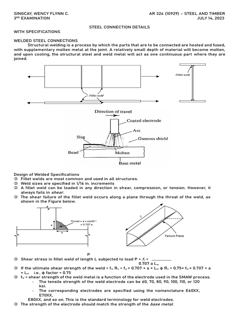 Steel and Timber - Tension | PDF | Strength Of Materials | Welding