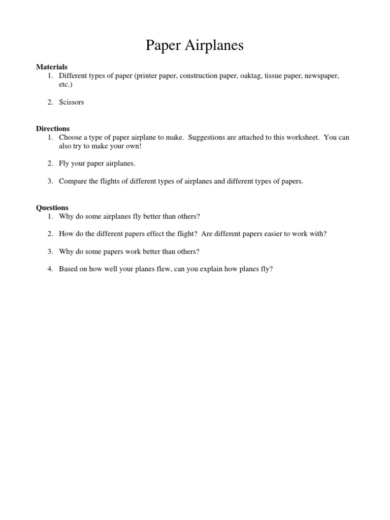 Paper Airplanes | Download Free PDF | Airplane | Nature