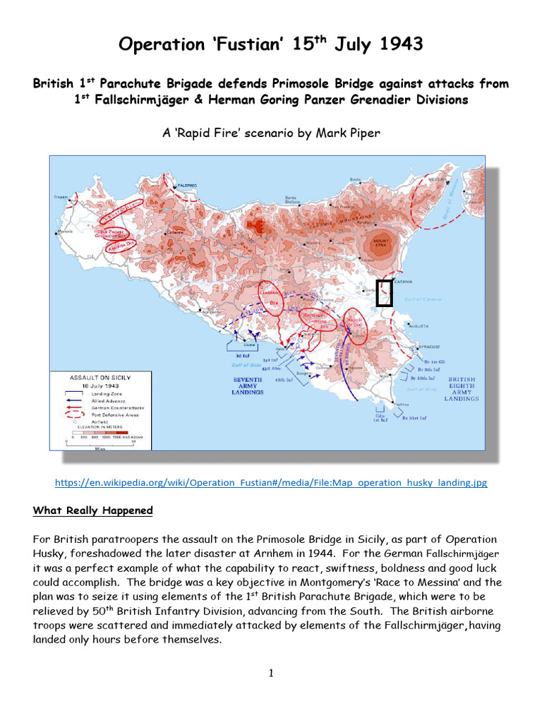 Operation Fustian RF2-1 | PDF | Battalion | Airborne Forces