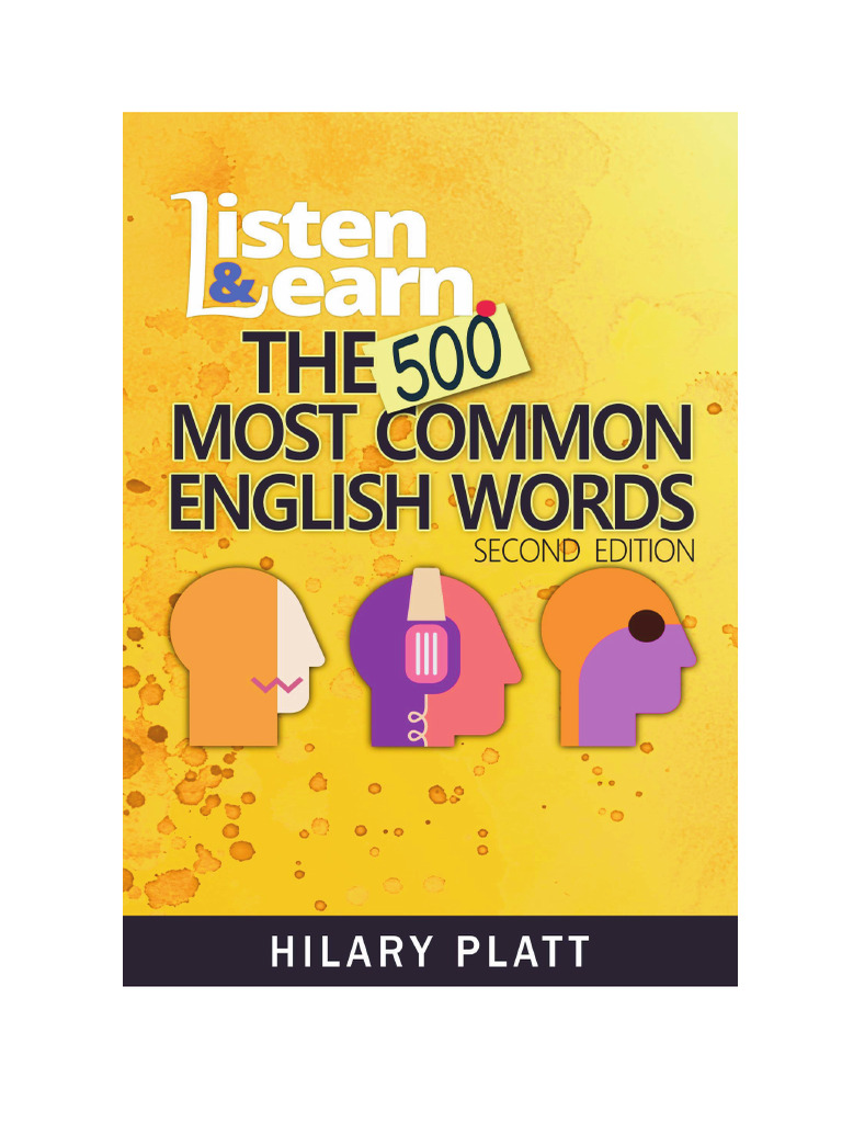 Listen and Learn The 500 Most Common English Words Print | PDF ...
