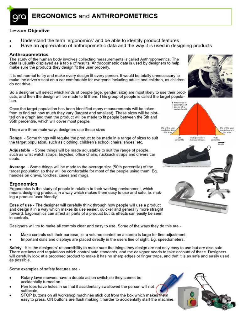 31 Ergonomics and Anthropometrics | PDF | Anthropometry | Human Factors ...