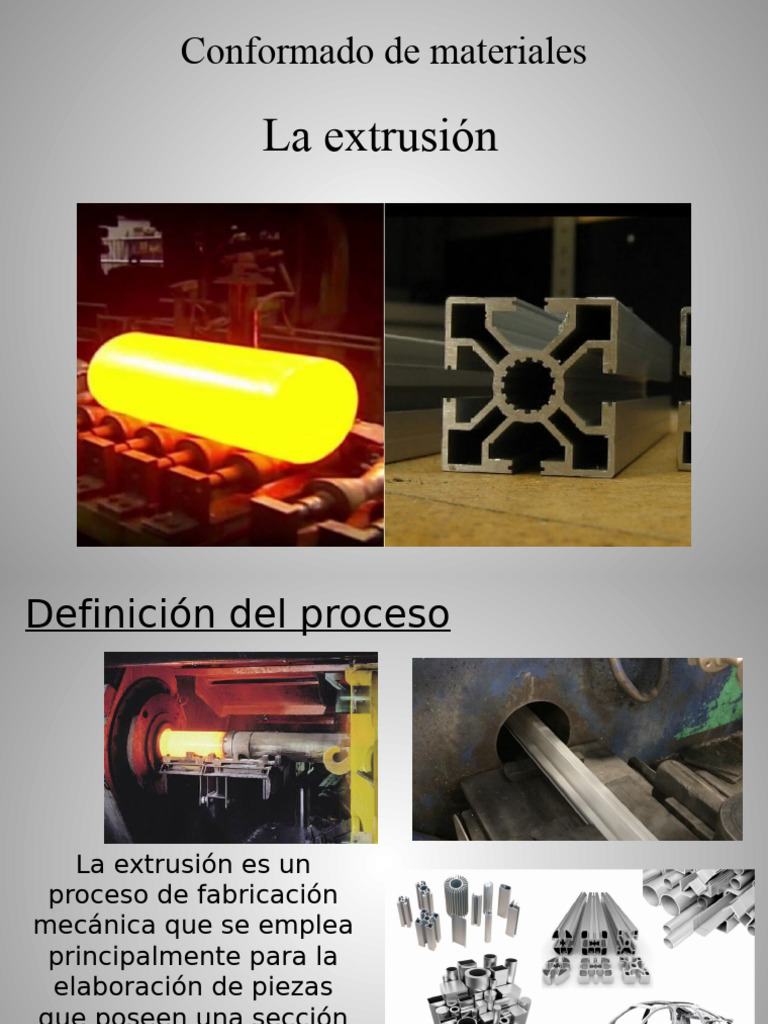 Trabajo Conformado - Extrusión | PDF | Extrusión | Ingeniería mecánica