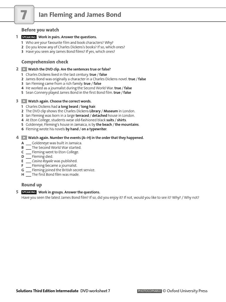 Unit 7 Ian Fleming James Bond | PDF | James Bond | Ian Fleming