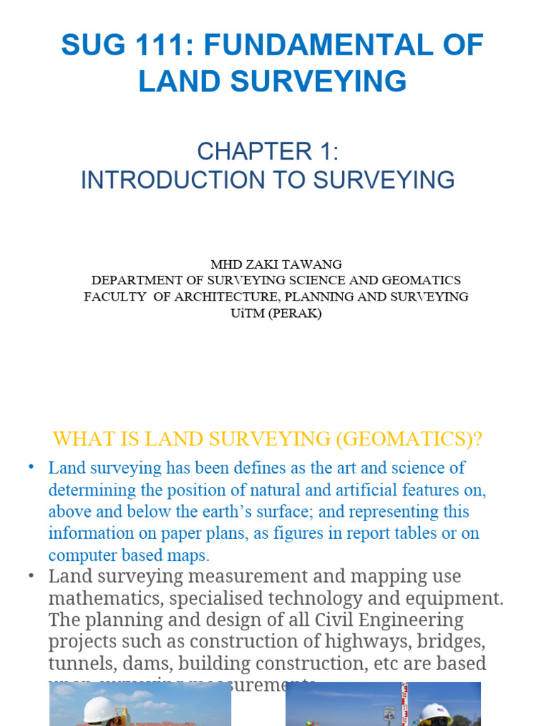 Sug111 Chapter 1 - Introduction To Land Surveying | PDF | Surveying | Angle