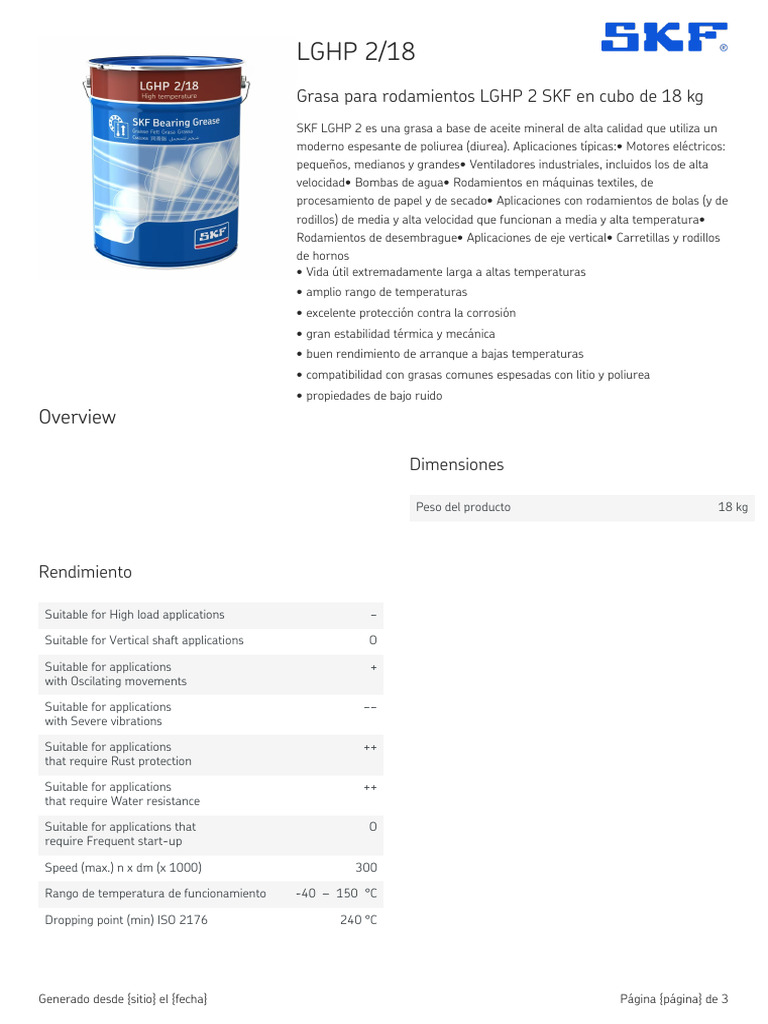 SKF LGHP 2 - 18 Specification | PDF | Red mundial | Internet y web