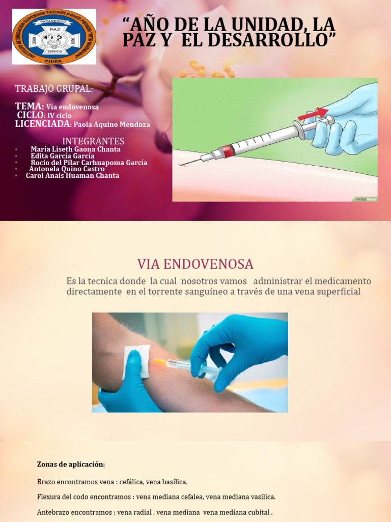 Via Endovenosa | PDF | Terapia intravenosa | Medicamentos con receta