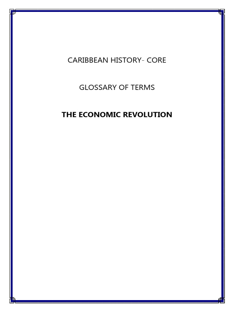 Caribbean History: Key Terms Explained | PDF | Slavery | Sugarcane
