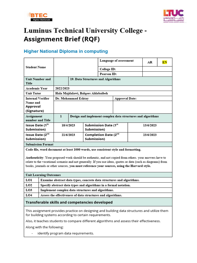 1 Data Structures And Algorithms Assignment After Iv Pdf Queue Abstract Data Type 
