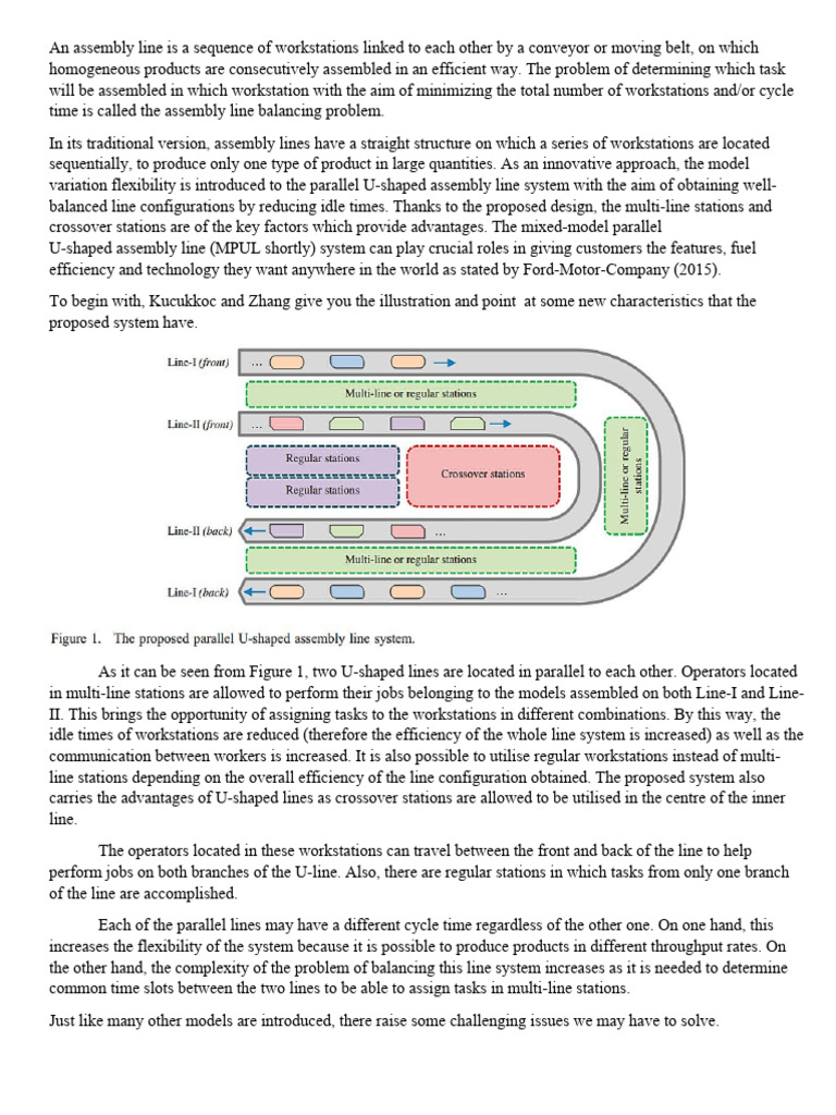 An Assembly Line Is A Sequence of Workstations Linked To Each Other by A Conveyor or Moving Belt ...