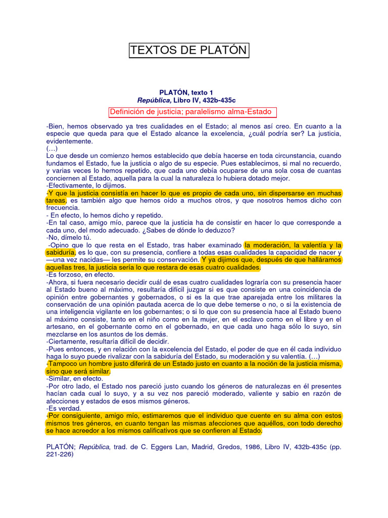 Justicia y Conocimiento en Platón | PDF | Platón