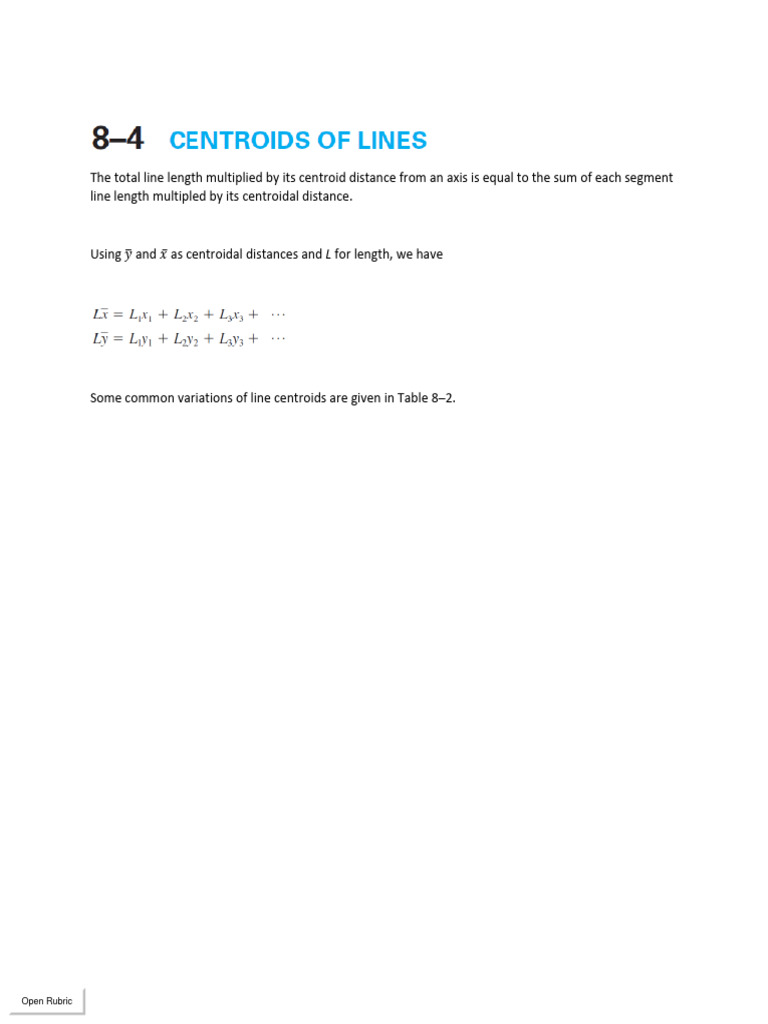 Centroids of Lines | PDF