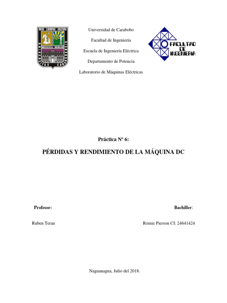 Practica VI | PDF | Corriente eléctrica | Energia electrica