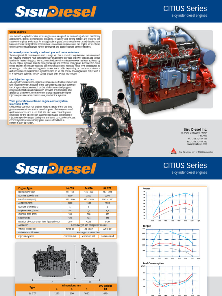 Citius Series 6-Cylinder Diesel Engines | PDF | Engines | Diesel Engine