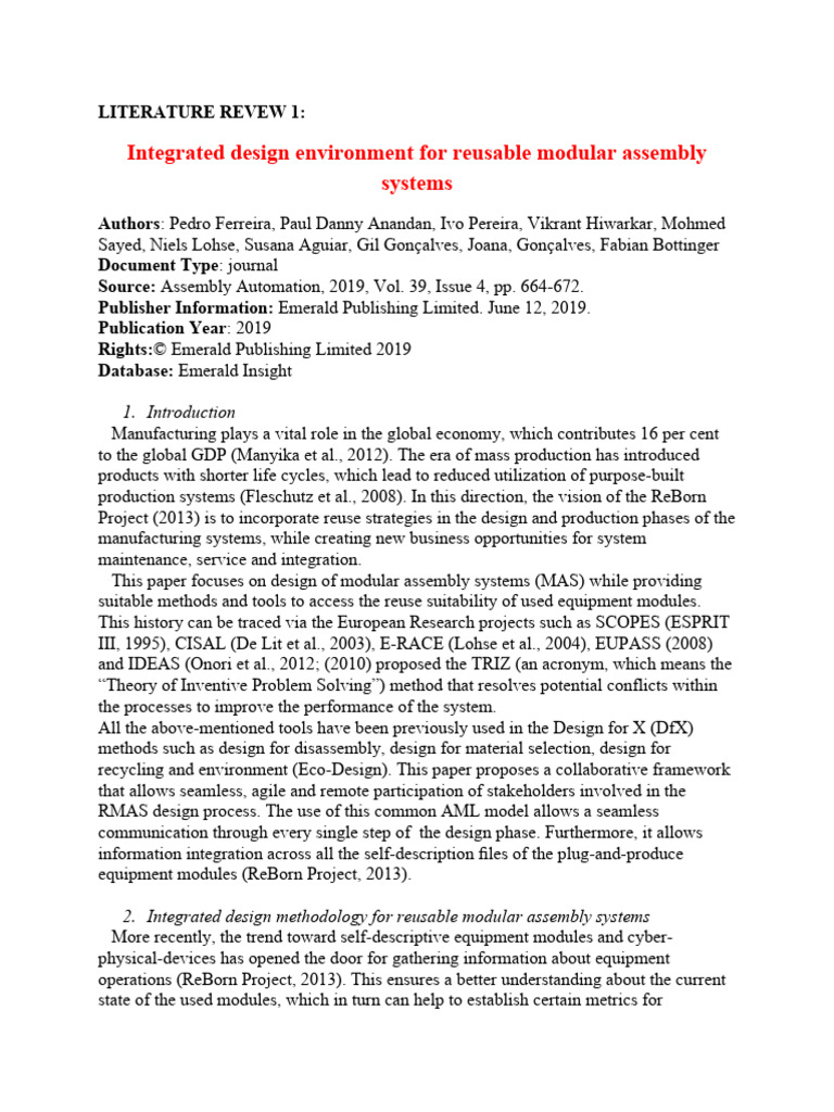 MODULAR | PDF | Life Cycle Assessment | Reliability Engineering