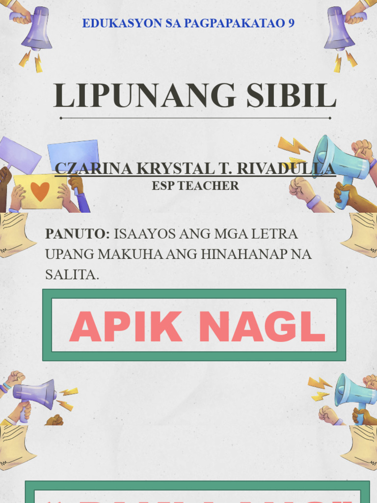 Lipunang Sibil Lesson | PDF