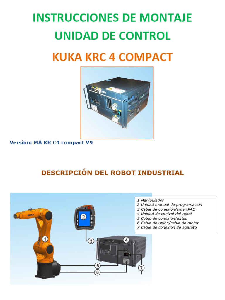 Guía de Montaje KUKA KRC 4 Compact | PDF | USB | Controlador de interfaz de red