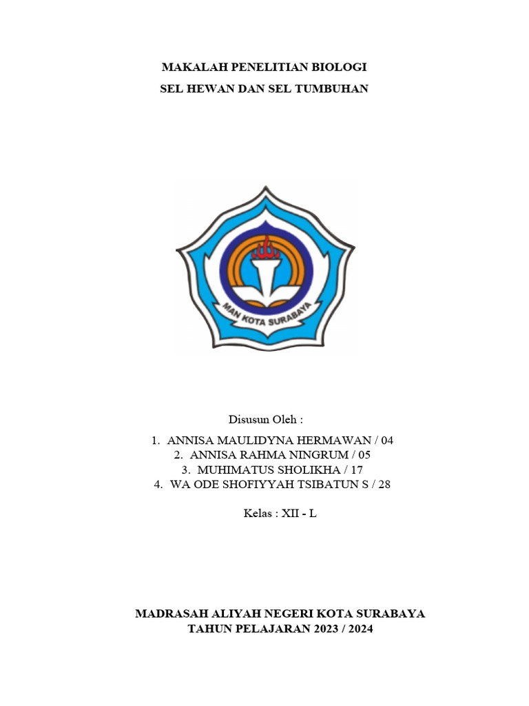 Makalah Penelitian Sel | PDF