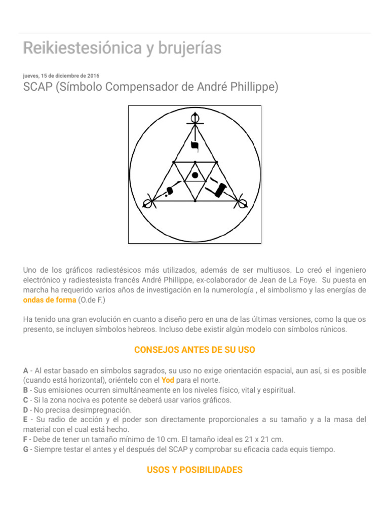 Reikiestesiónica y Brujerías - SCAP (Símbolo Compensador de André ...
