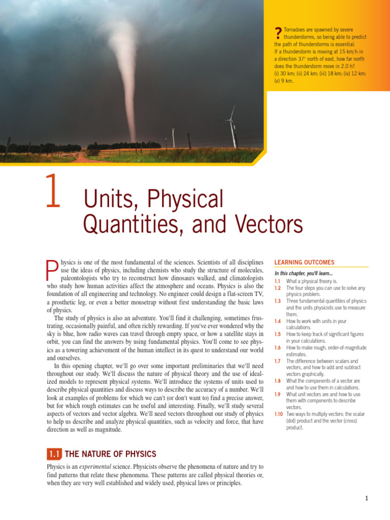 1.units, Physical Quantities and Vectors | PDF | Significant Figures ...