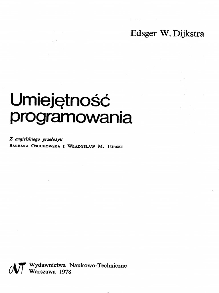 Dijkstra Edsger - Umiejętność Programowania | PDF
