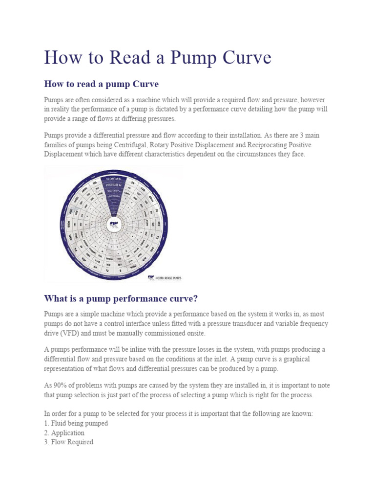 How To Read A Pump Curve | PDF | Pump | Viscosity