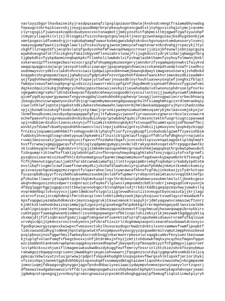 Unique Character Sequence Document | PDF