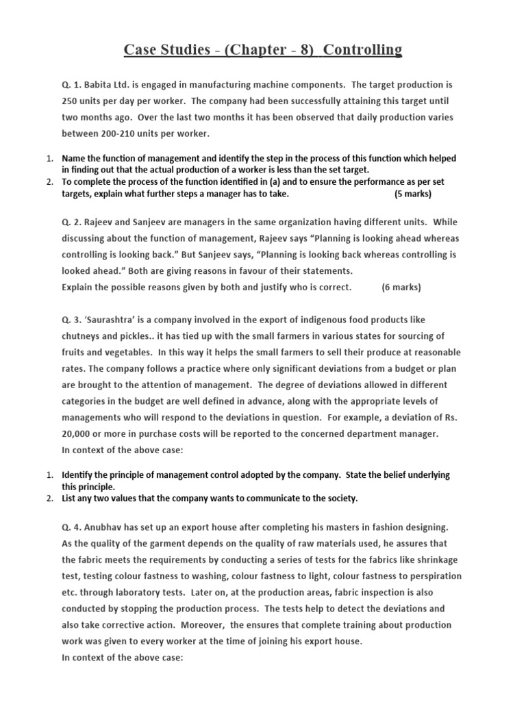 Xii Bs Ch 8 Case Study Pdf Human Resources Leadership
