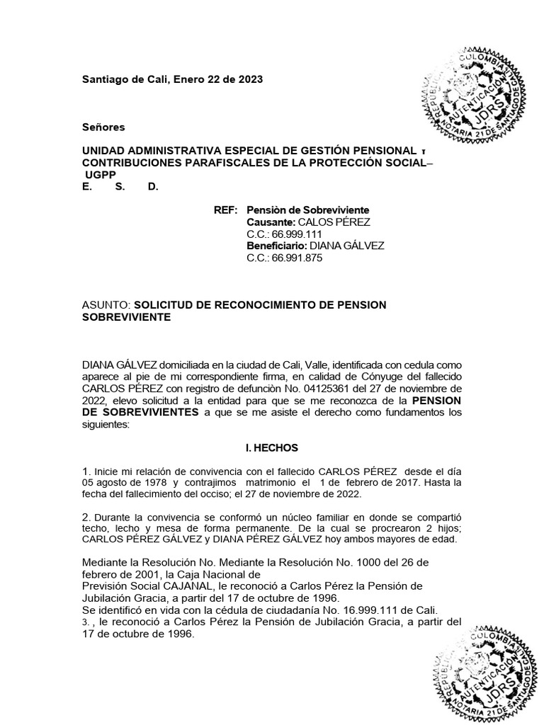 Solicitud de Pensiòn | PDF | Pensión