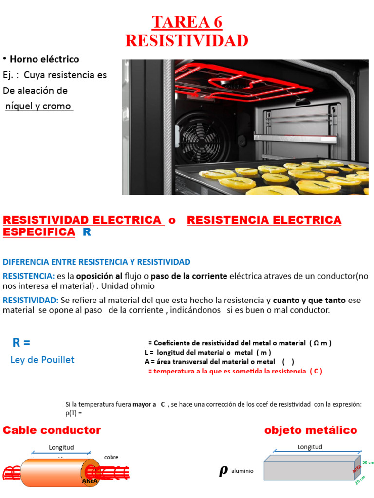 Resistividad Electrica, Resistencia Especifica, Tarea 6 | PDF ...
