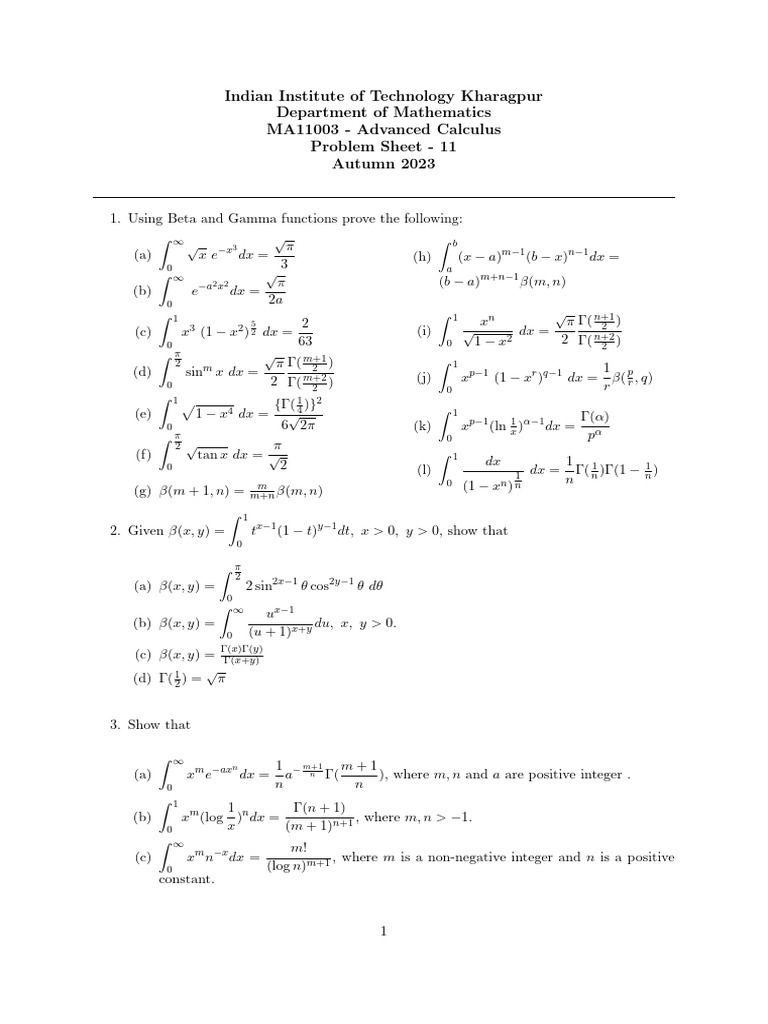 Tutorial-Sheet-11 | PDF | Functions And Mappings | Mathematical Concepts