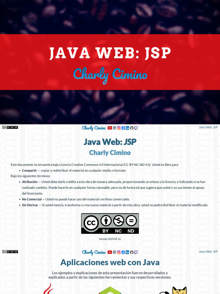 Java Web JSP - Charly Cimino | PDF | Java (lenguaje de programación) | Software