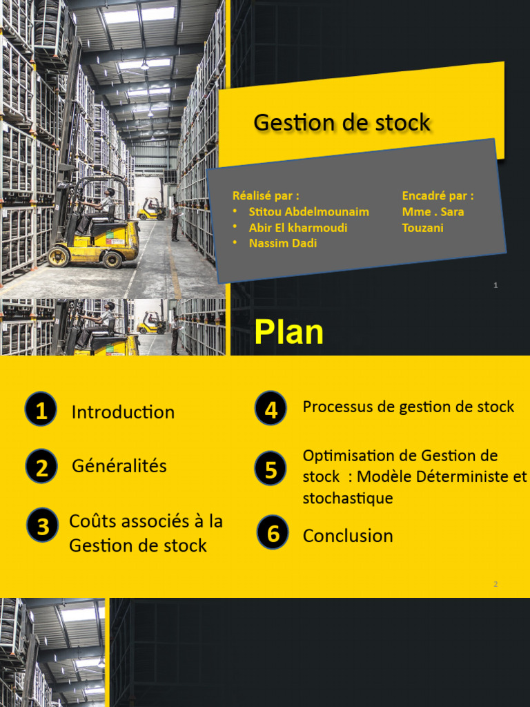 Presentation Gestion de Stocks | PDF | Inventaire | Économie financière