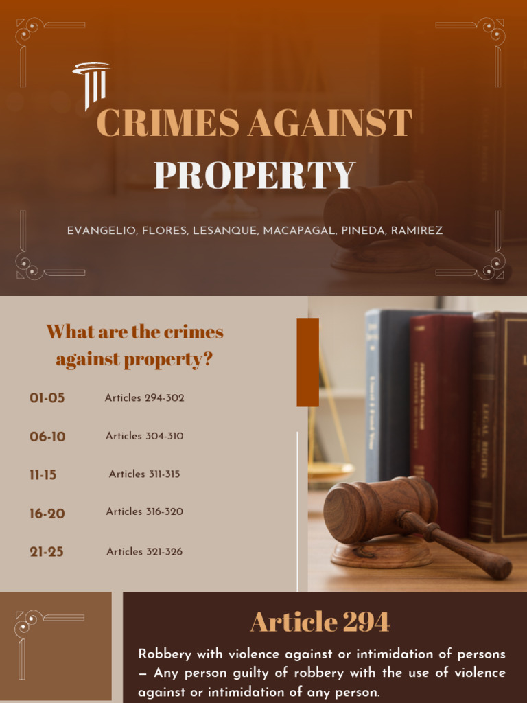 Crimes Against Property Grp1 | PDF | Arson | Crime & Violence