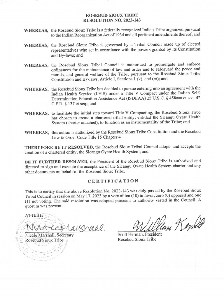 RST Resolution No 2023-143 | PDF