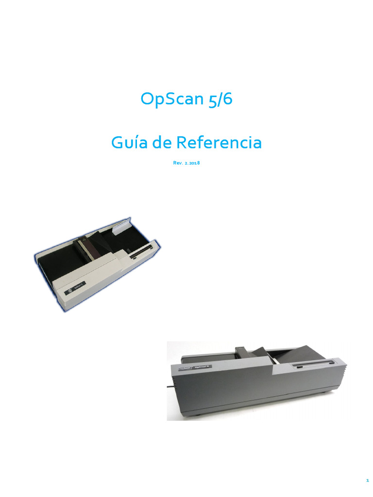 Opscan 5-6 (Repotenciado) Guía de Referencia | PDF | Archivo de ...