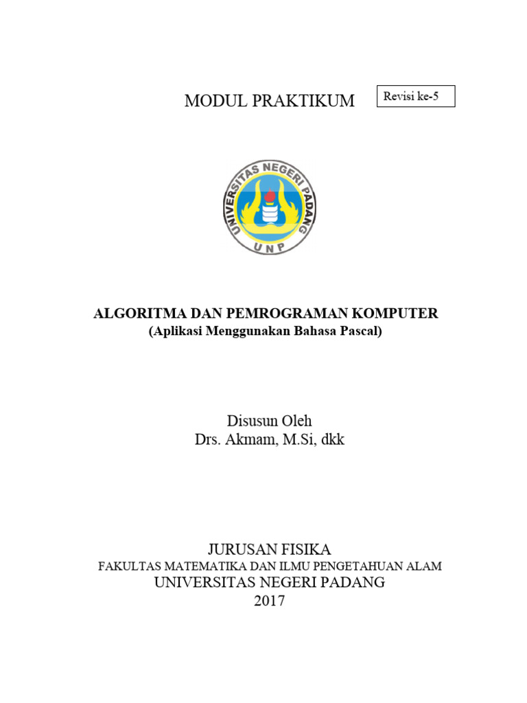 Modul Praktikum Algoritma Dan Pemrograman Pdf 8401