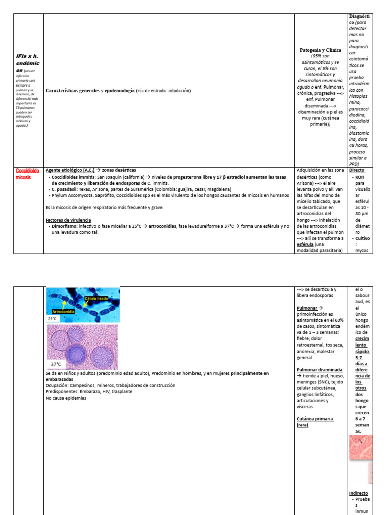 IFIs Hongos Endémicos | PDF | Inmunología | Medicina CLINICA