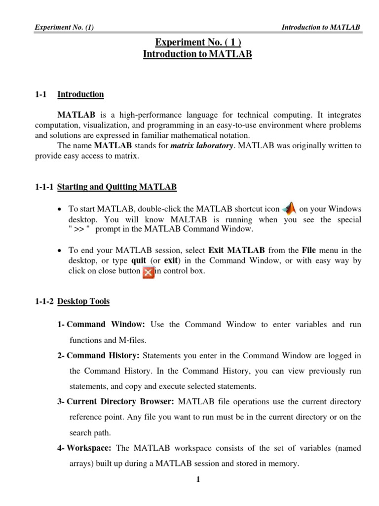 Matlab LAB2.0 | PDF | Matrix (Mathematics) | Matlab
