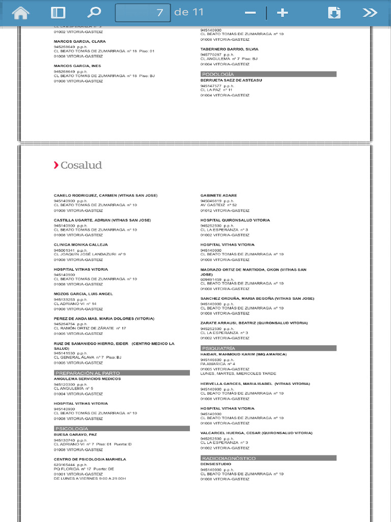 Cuadro Médico Catalana Occidente Álava PDF 2023 | PDF