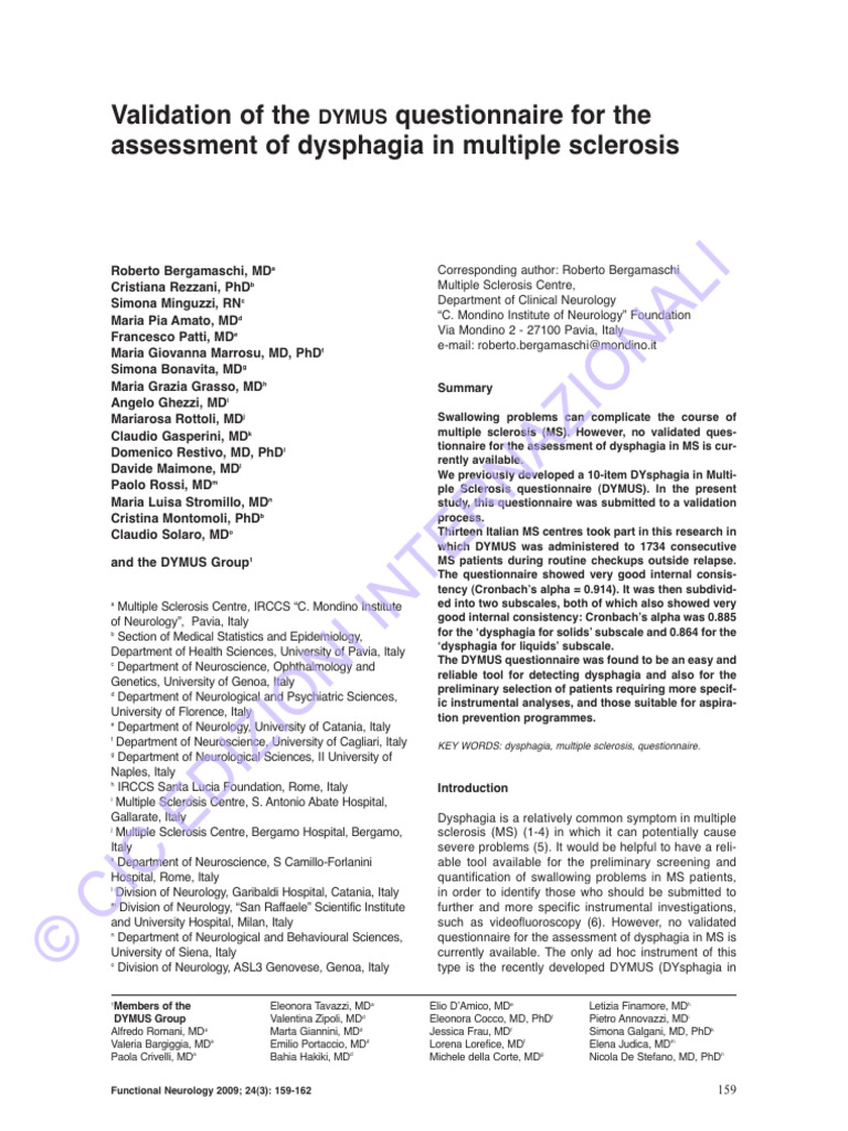 Dymus Questionnaire | PDF | Principal Component Analysis | Clinical ...