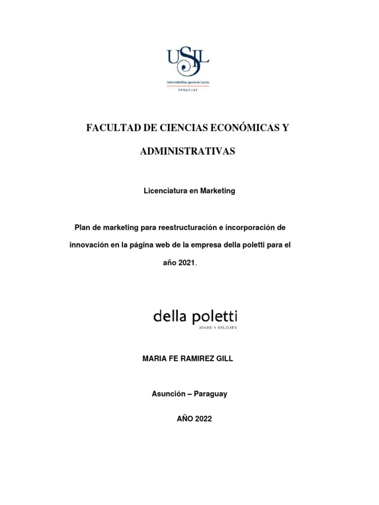 Maria Fe Ramirez Trabajo Final de Grado 1-Plan de Marketing | PDF ...