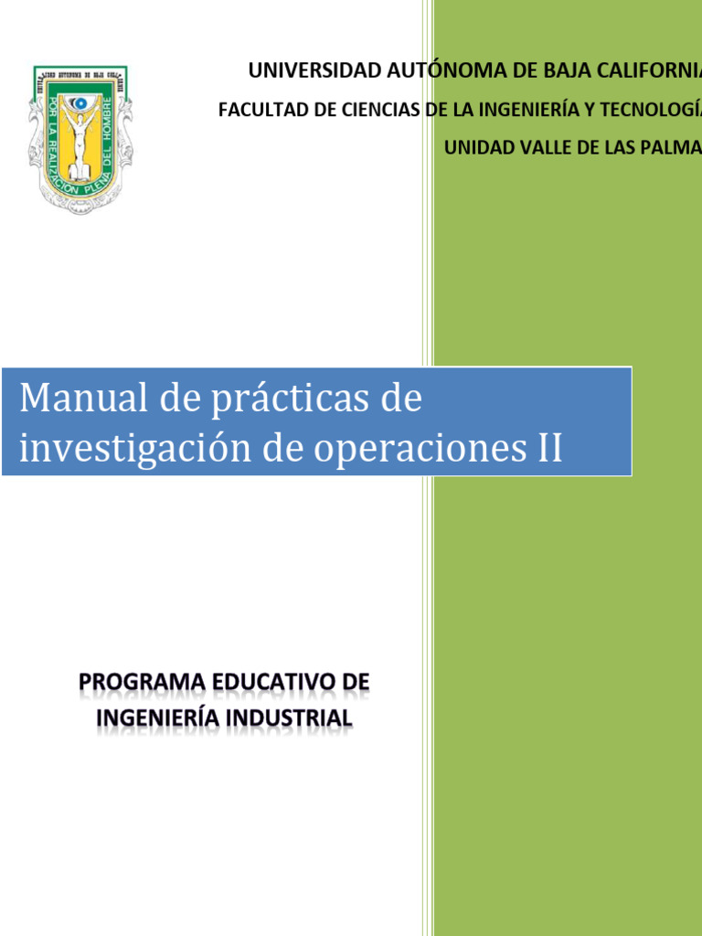 Manual de Investigacion de Operaciones II | PDF | Vértice (teoría de ...