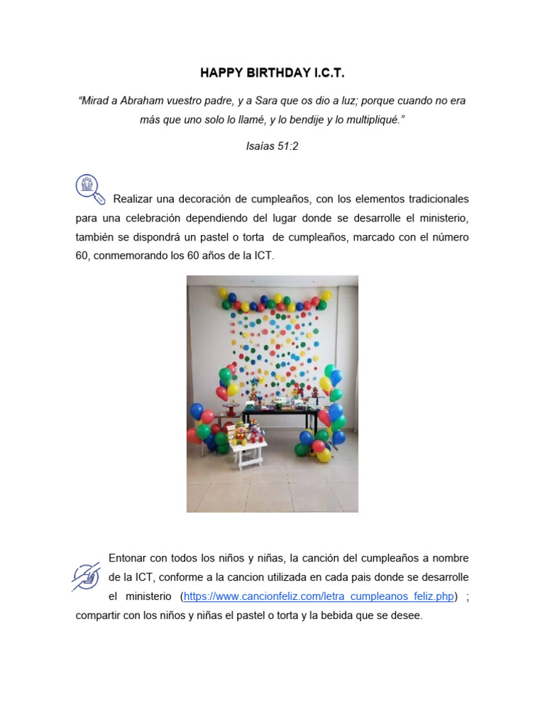 Tema 1. Happy Birthday Ict. | PDF | Jacob | Cumpleaños