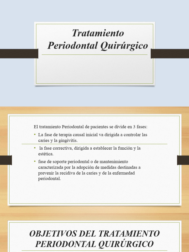 Tratamiento Quirúrgico Periodontal Efectivo | PDF | Hueso | Ciencias de la Salud