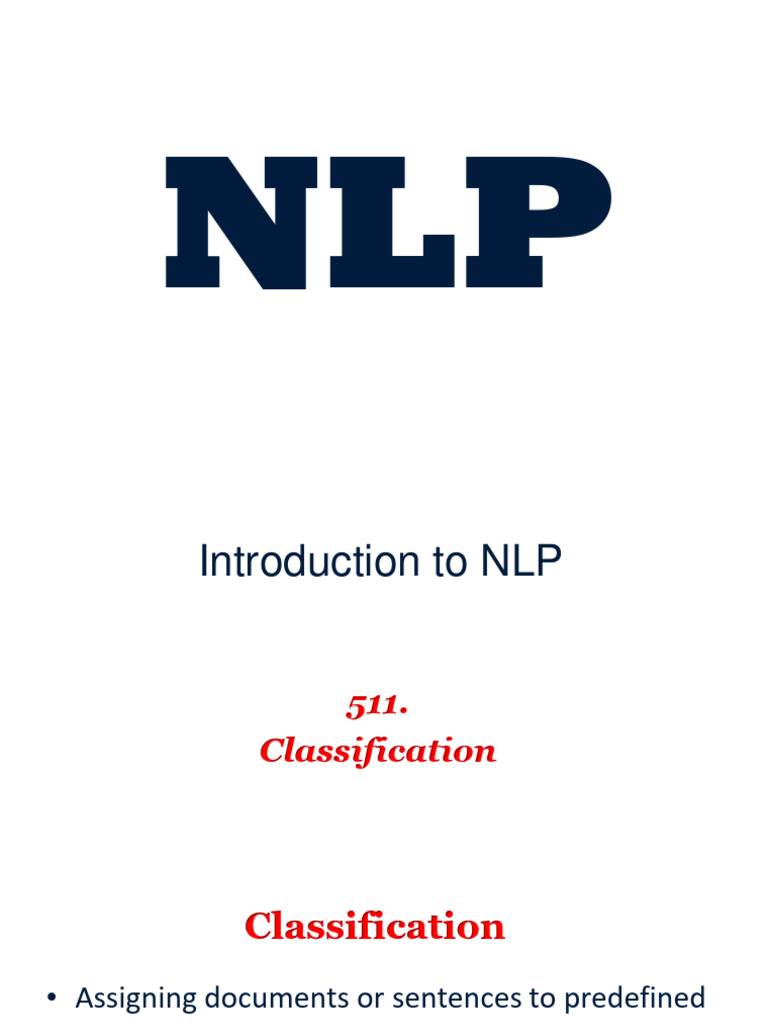 L5 TextClassification Updated | PDF | Statistical Classification ... L5 TextClassification Updated | PDF | Statistical Classification ...