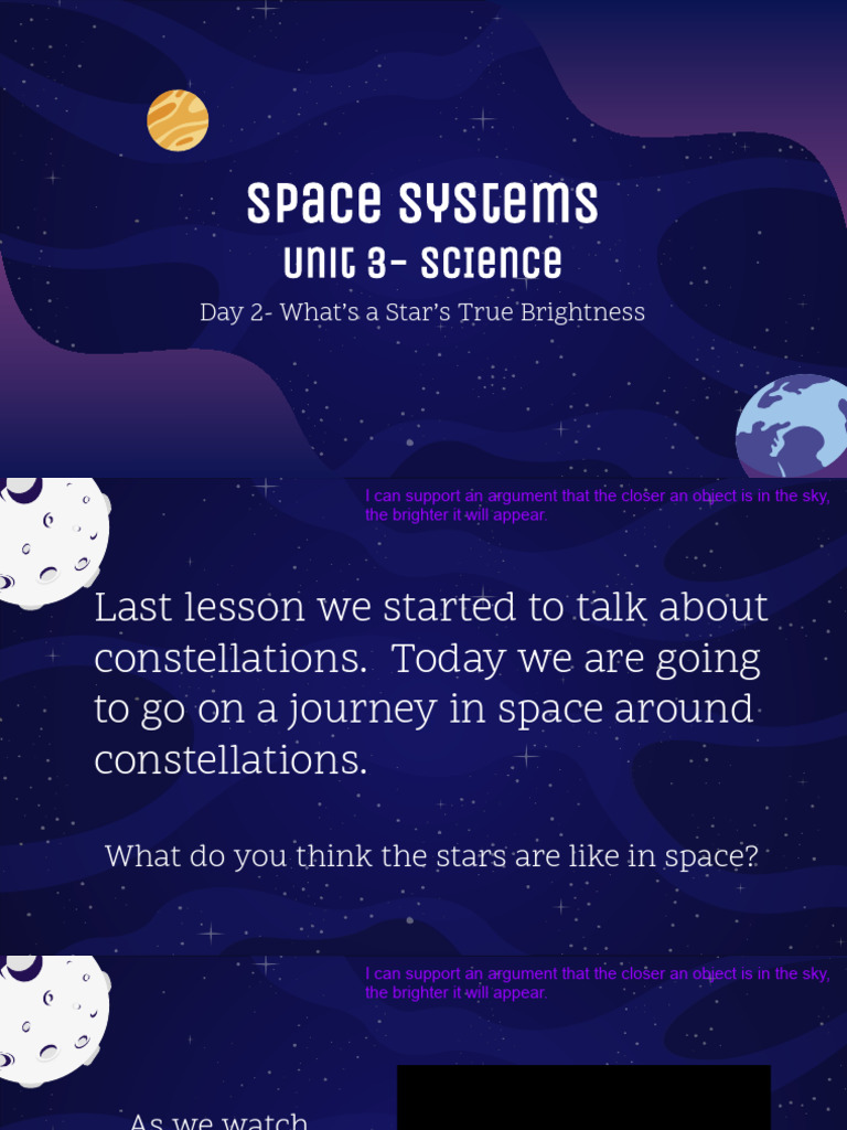 Space Systems Unit - 5th 1 | PDF | Apparent Magnitude | Stars