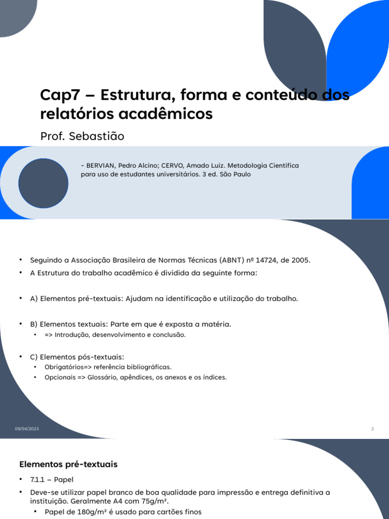 Cap7 - Estrutura, Forma e Conteúdo | PDF | Abstract (resumo) | Vênus