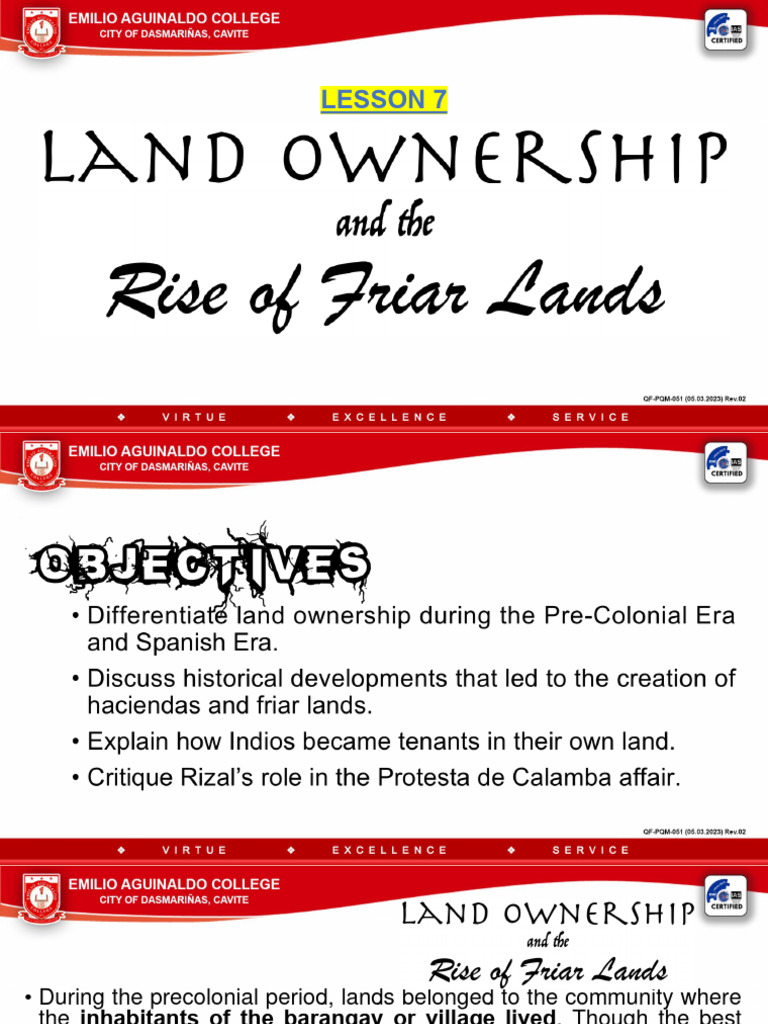 Lesson 7 Land Ownership - Rizal - S First Homecoming | PDF | Lease ...